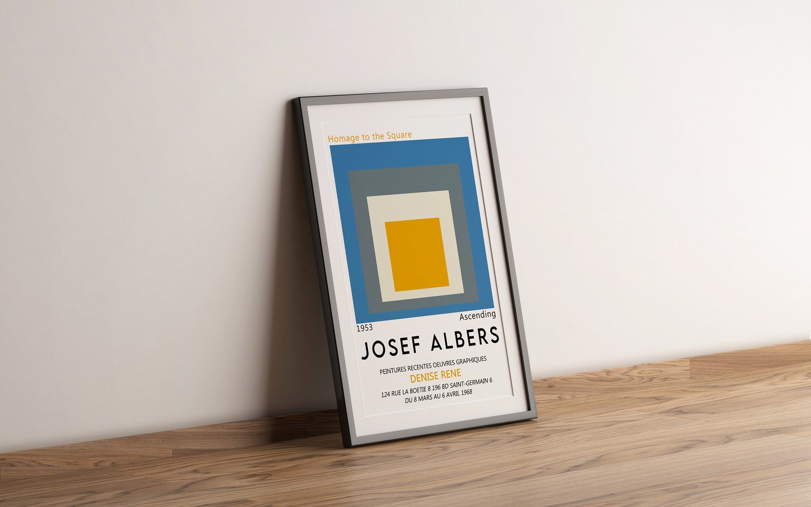 Josef Albers Vintage Exhibition Poster Ascending 1953 | Etsy