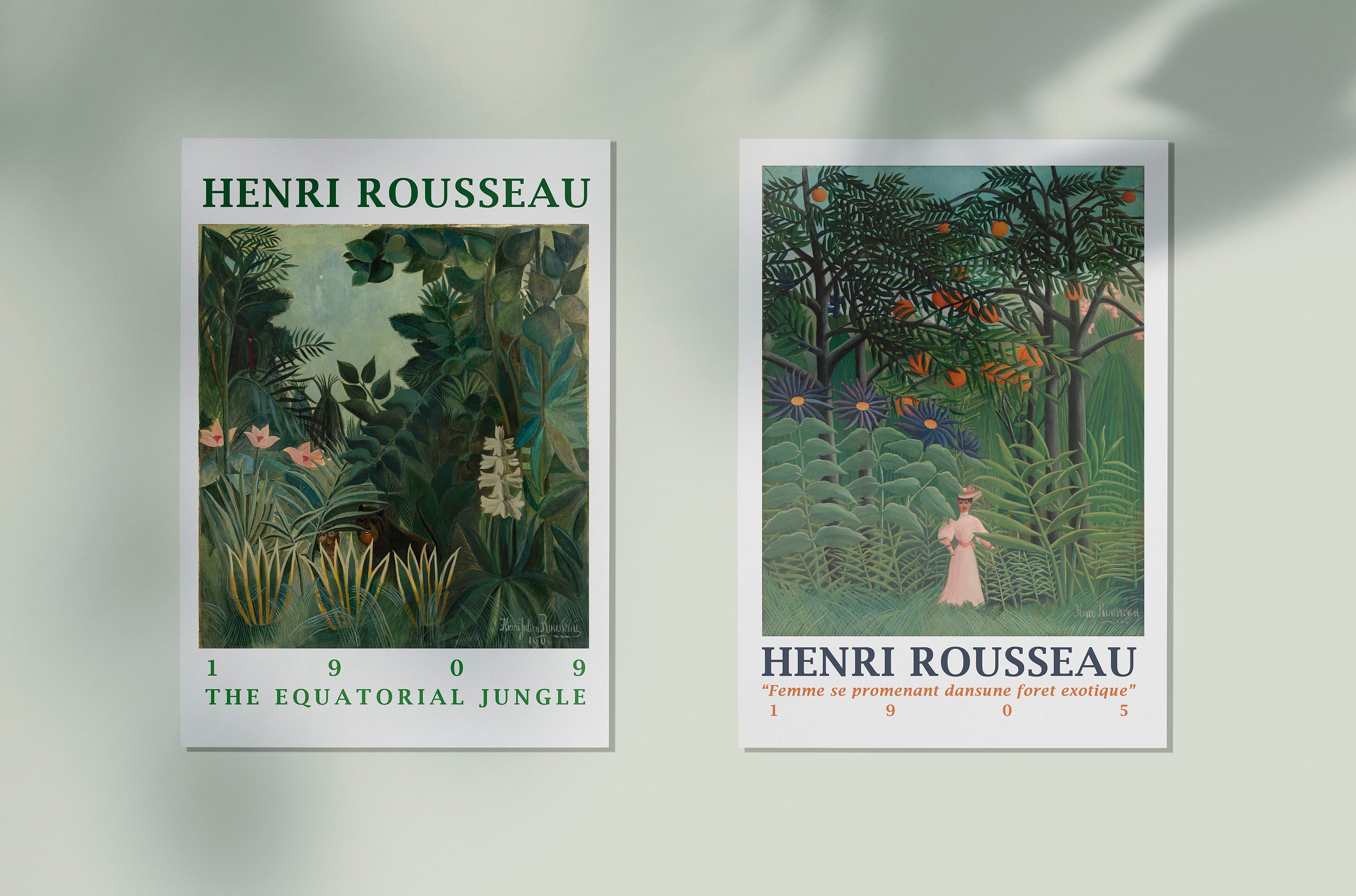 Henri Rousseau Set of 2 Print Henri Rousseau Poster - Etsy