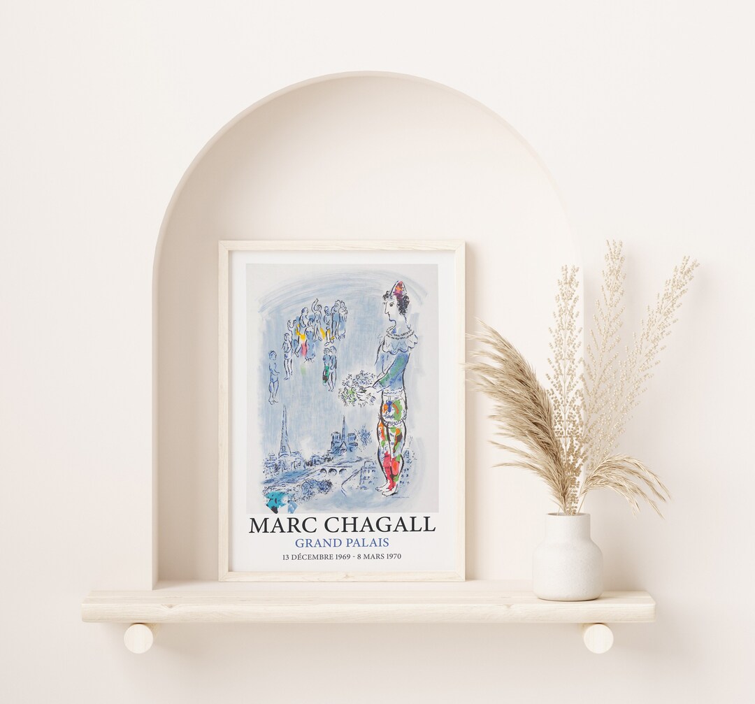Marc Chagall Printable, Lithographic Poster, Vintage Exhibition Marc ...
