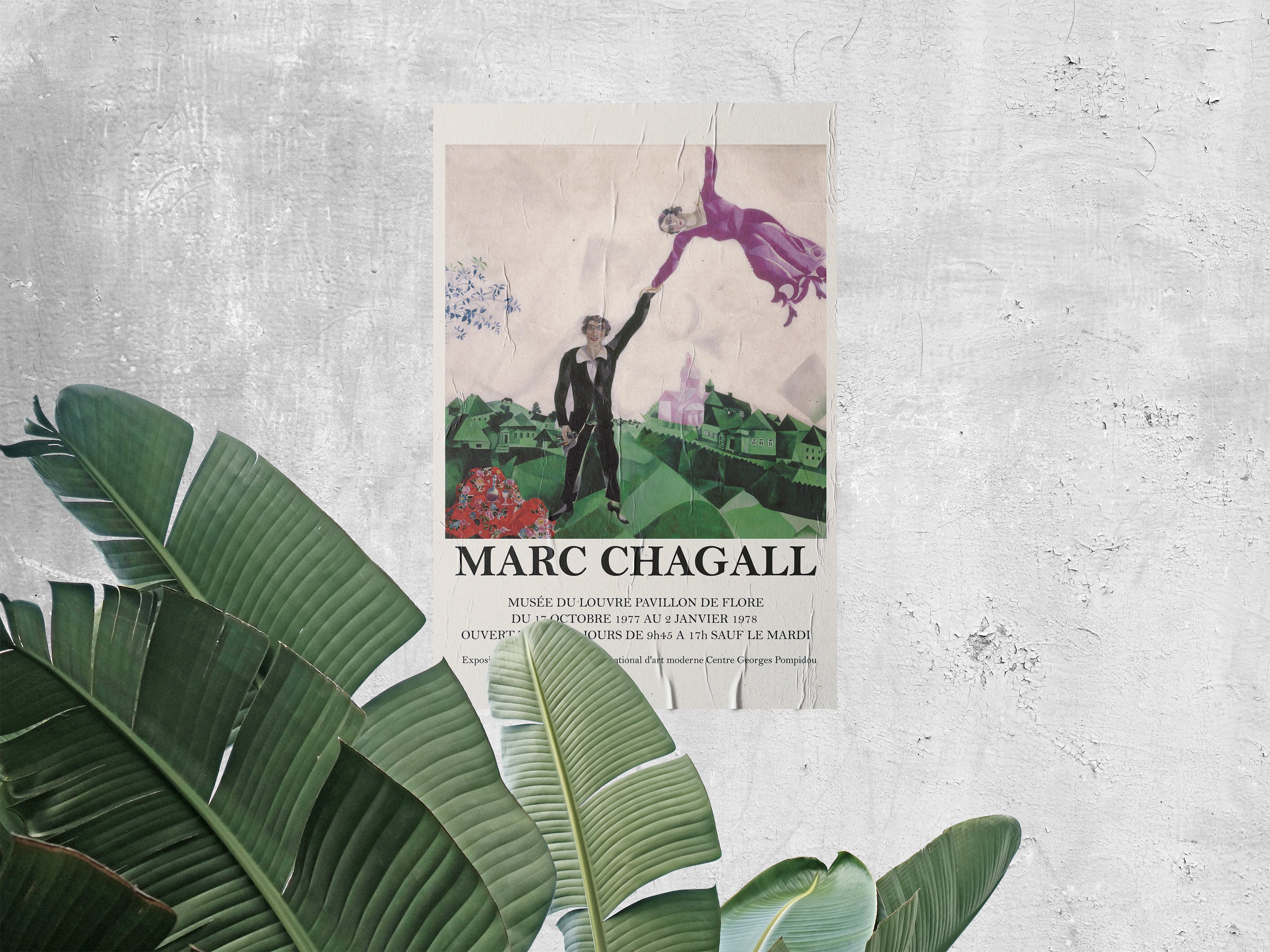 Marc Chagall Vintage Art Exhibition Poster Chagall the - Etsy