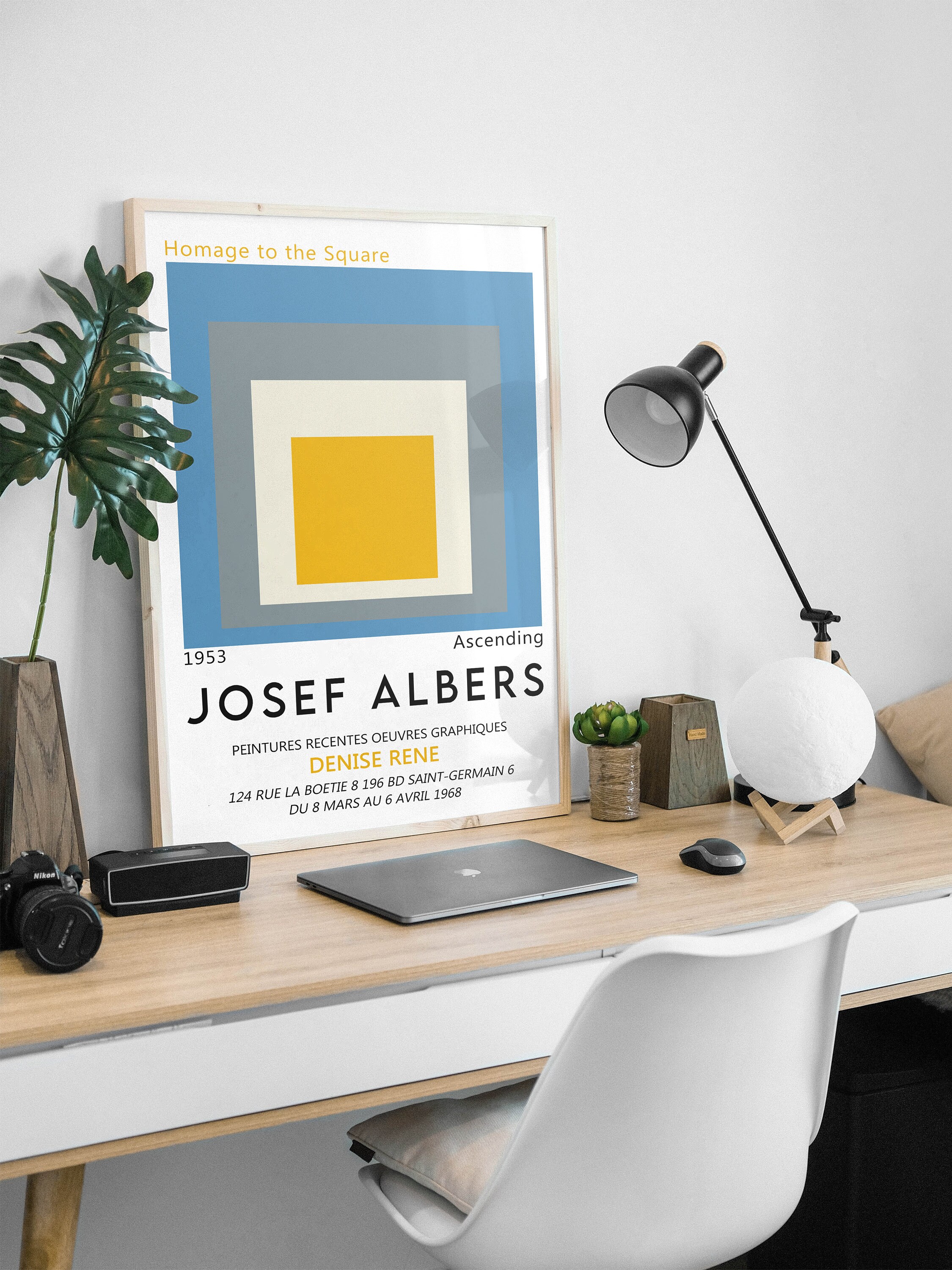 Josef Albers Vintage Exhibition Poster Ascending 1953 | Etsy