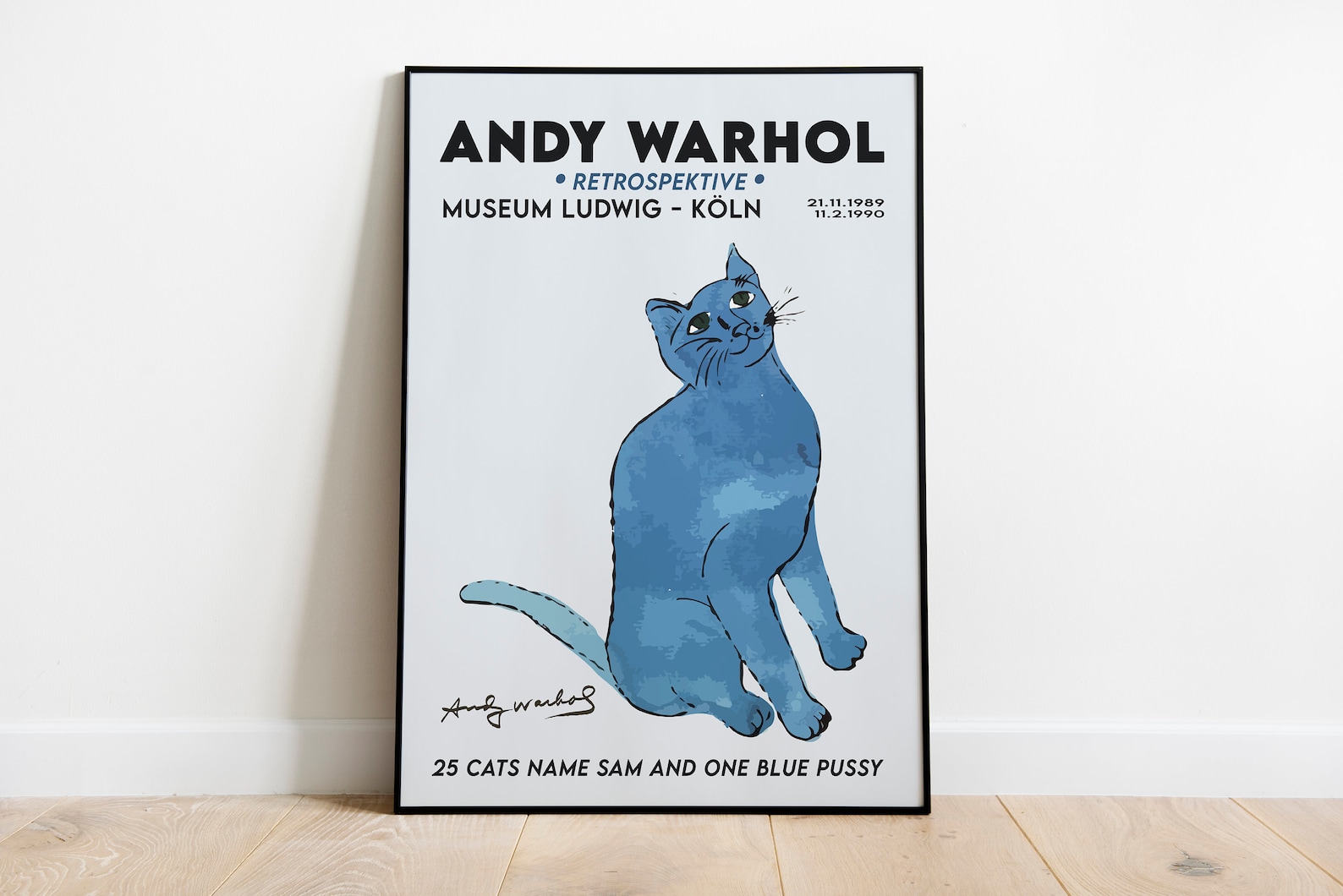 Andy Warhol Art Exhibition Poster 25 Cats Name Sam and One - Etsy