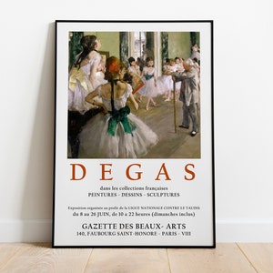 Vintage Edgar Degas Exhibition Poster, Degas Printable Art, the Ballet ...