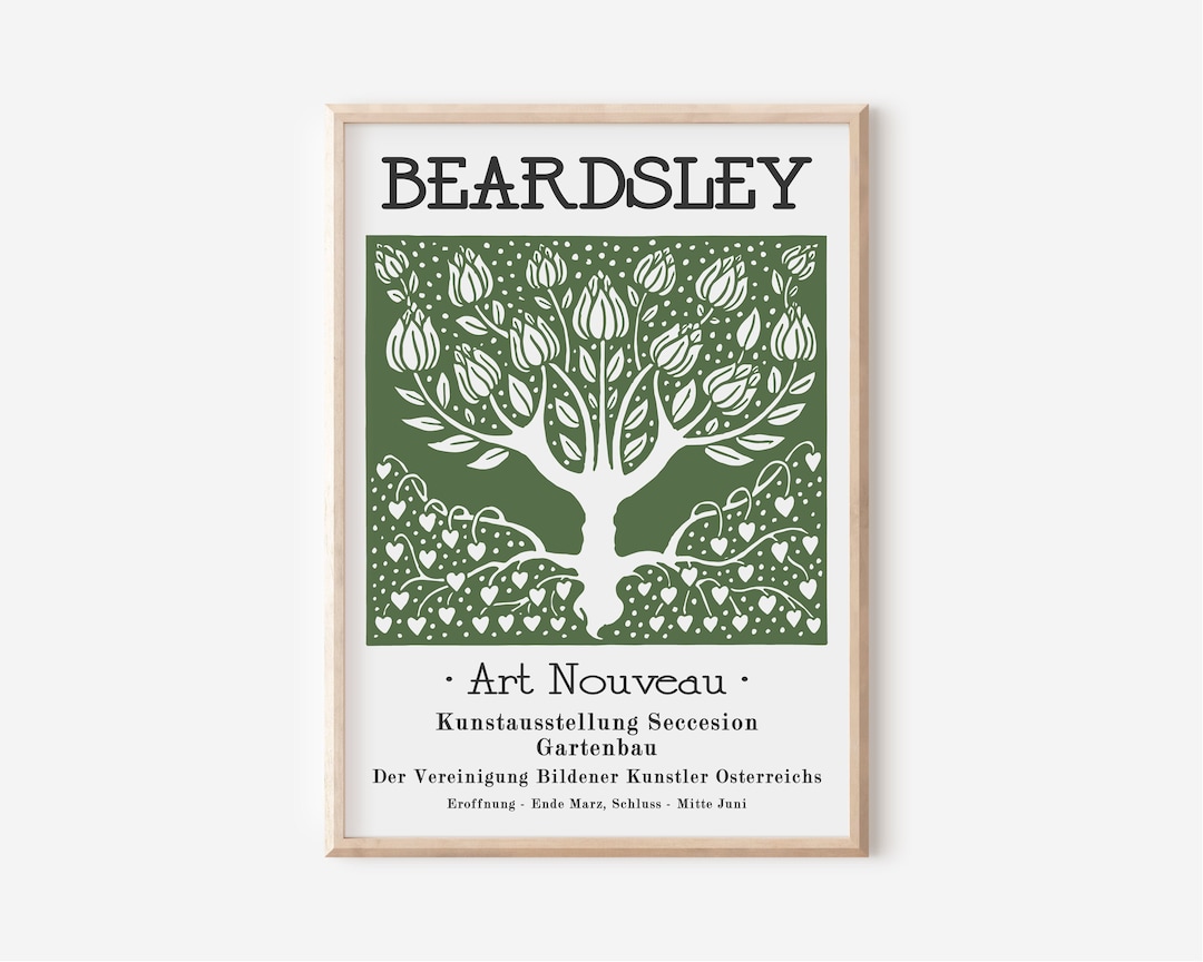 Aubrey Beardsley Art Nouveau Tree Exhibition Poster (digital Download ...