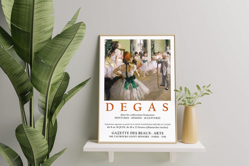 Vintage Edgar Degas Exhibition Poster Degas Printable Art - Etsy