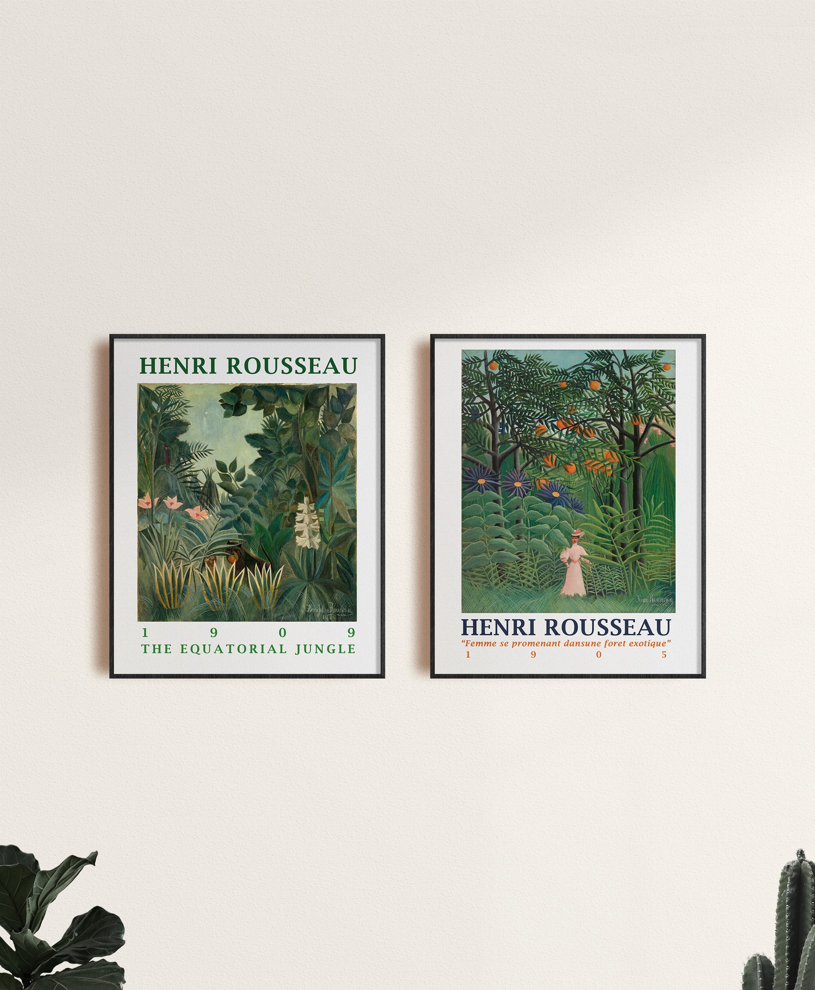 Henri Rousseau Set of 2 Print Henri Rousseau Poster - Etsy