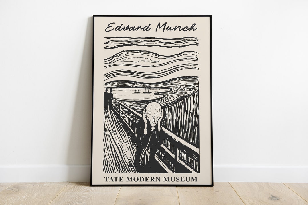Edvard Munch Art Exhibition Poster, Edvard Munch the Scream Painting ...