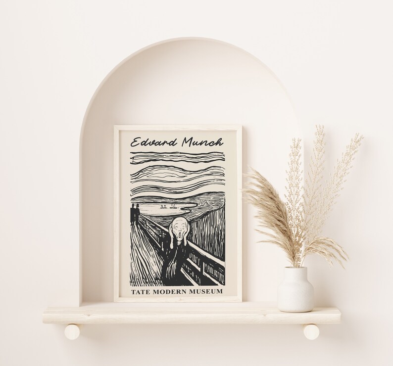 Edvard Munch Art Exhibition Poster Edvard Munch the Scream - Etsy