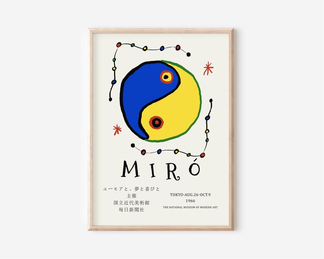 Joan Miro Art Exhibition Print, Japanese Exhibition Print, Miro Vintage ...