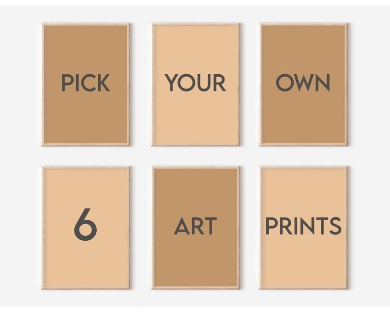 Pick Your Own Set of 6 Pick Any 6 Custom Gallery Wall | Etsy
