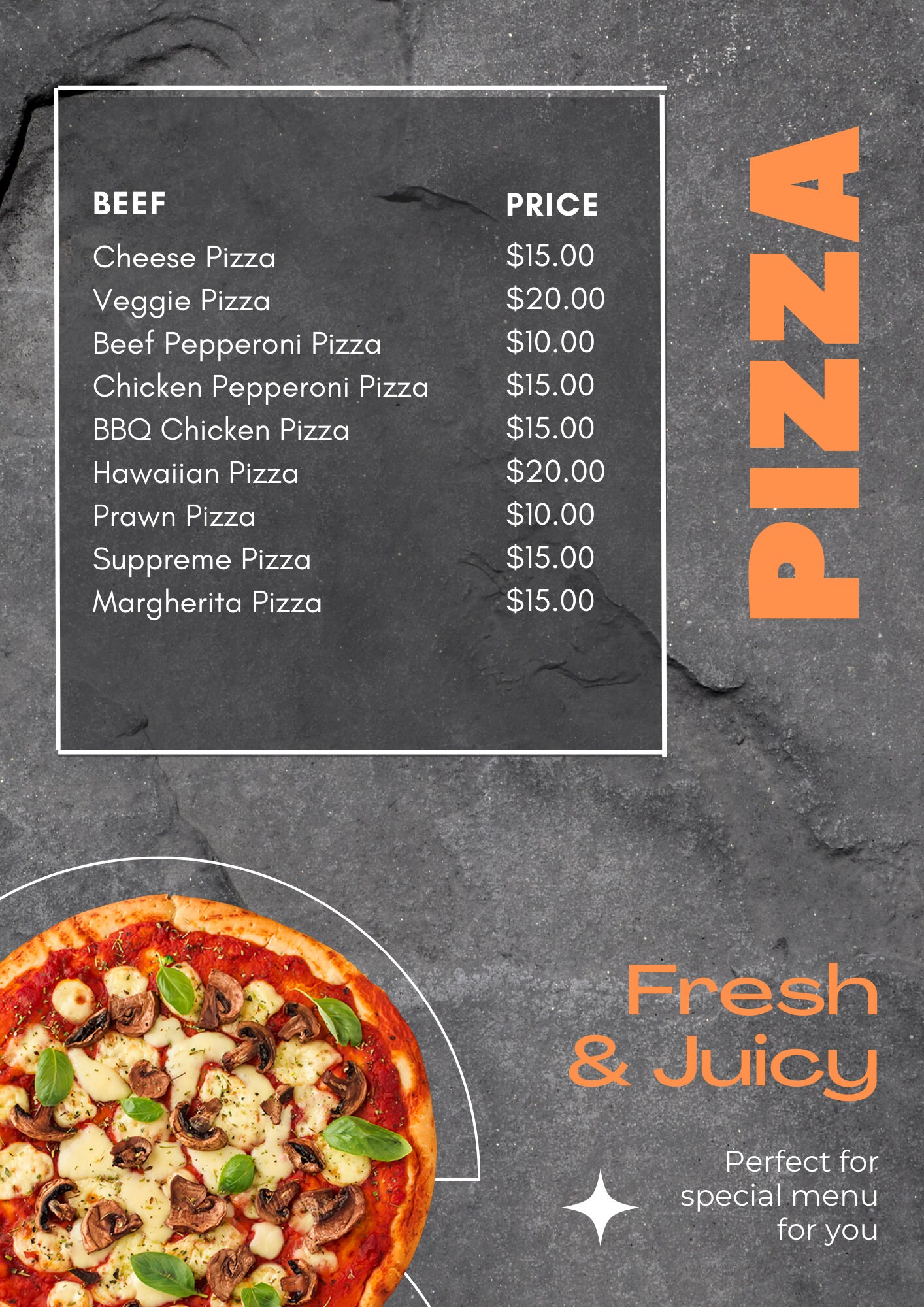 Menu Template - Etsy