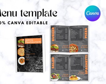 Menu Template - Etsy