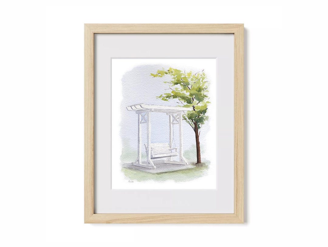 Harding Swing Watercolor Painting Print, Art Print, Arkansas Painting ...