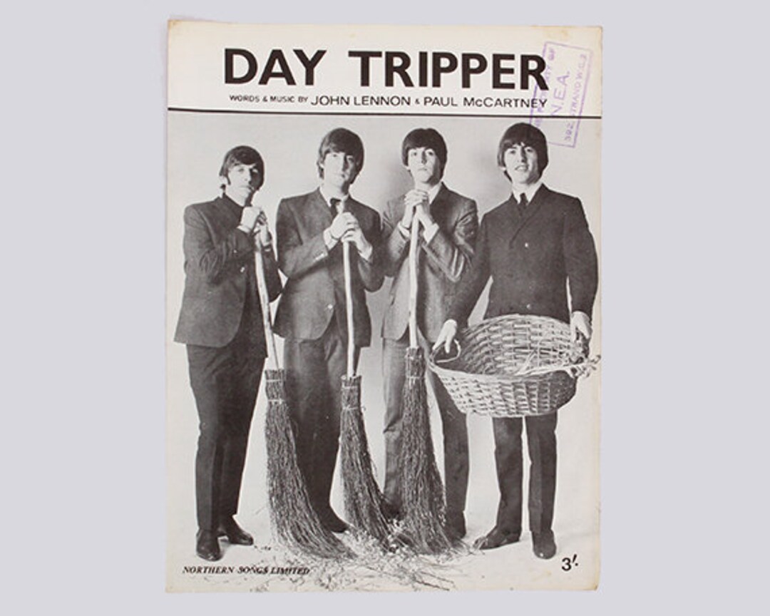 THE BEATLES 'day Tripper' Vintage Sheet Music Northern Songs 1965 - Etsy