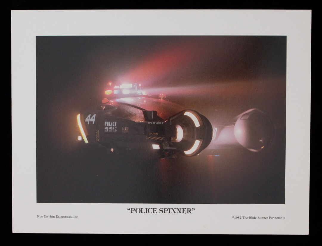 BLADE RUNNER, 'police Spinner' Original Art Print 1982 RARE - Etsy