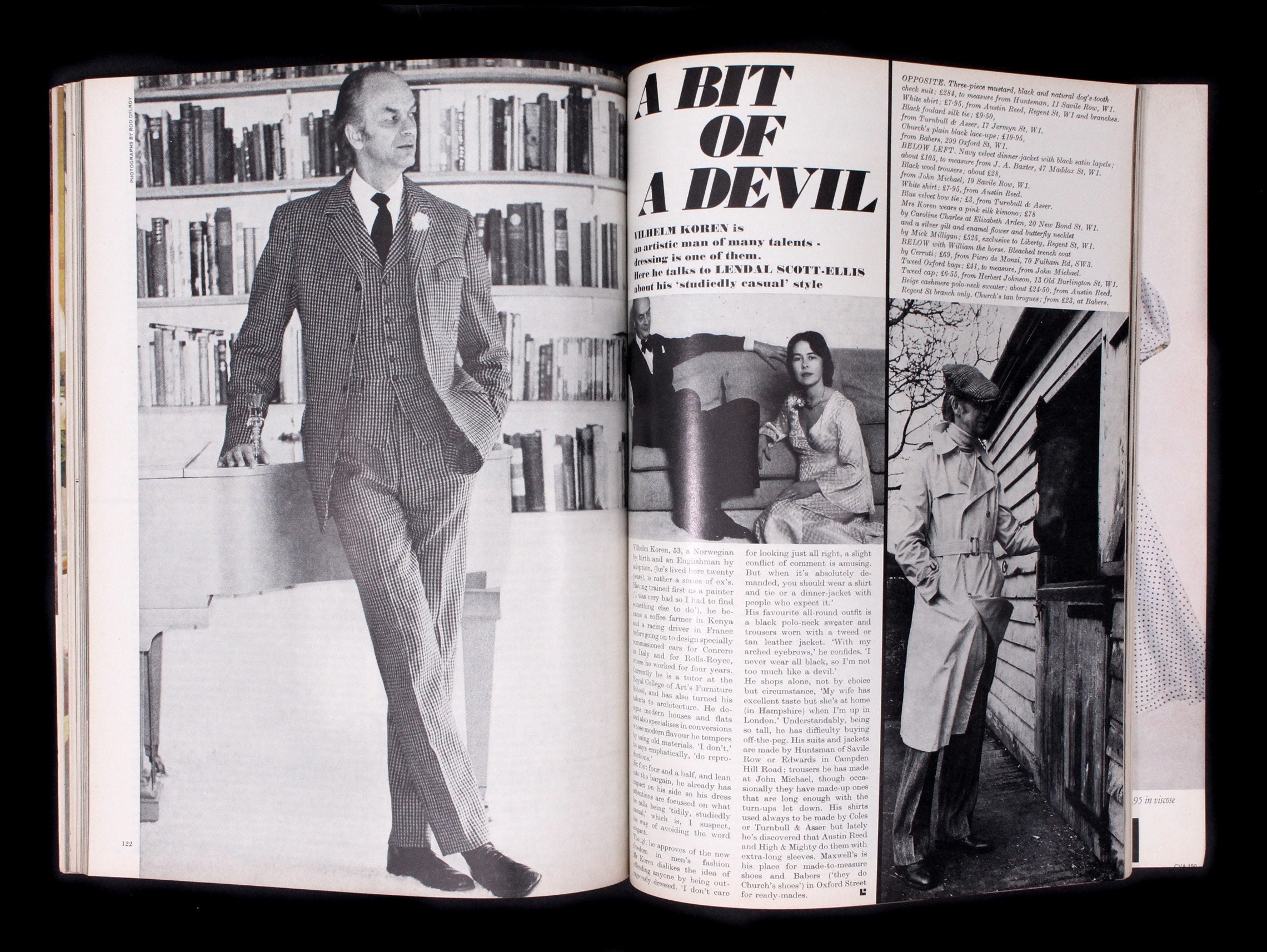 Vintage UK HARPERS & QUEEN Magazine, March 1975 Francois Lamy, Clive Arrowsmith - Etsy