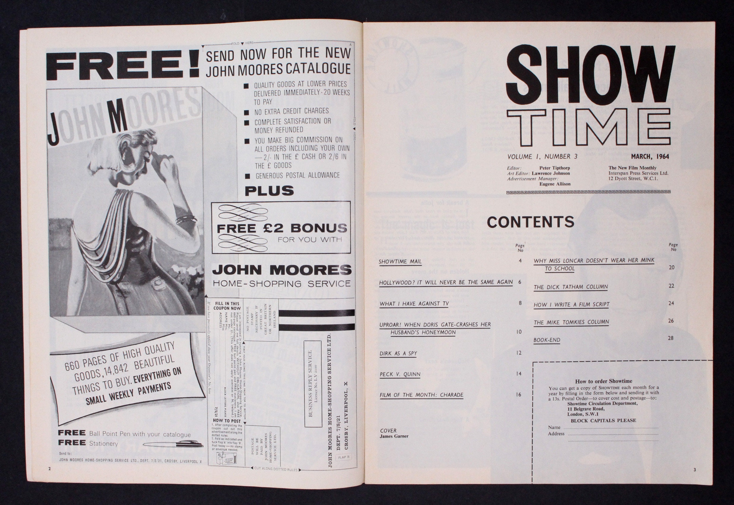 Vintage SHOWTIME Magazine March 1964 James Garner Cover - Etsy