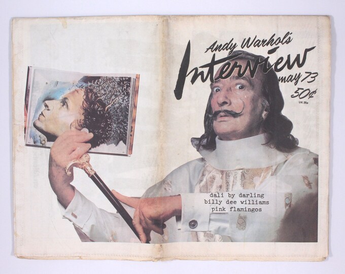 Andy Warhol's INTERVIEW Magazine, May 73, SALVADOR DALI Cover Iggy Pop ...
