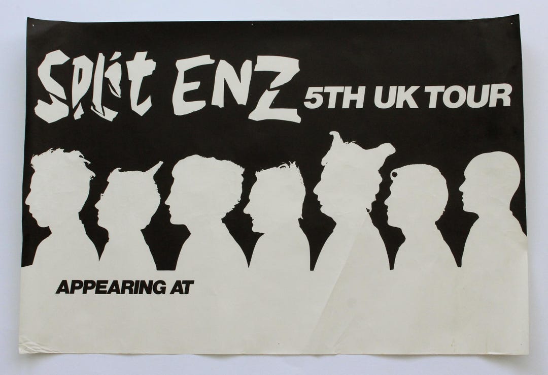 SPLIT ENZ, 5th UK Tour, Vintage Concert Poster C.1978 Rare - Etsy