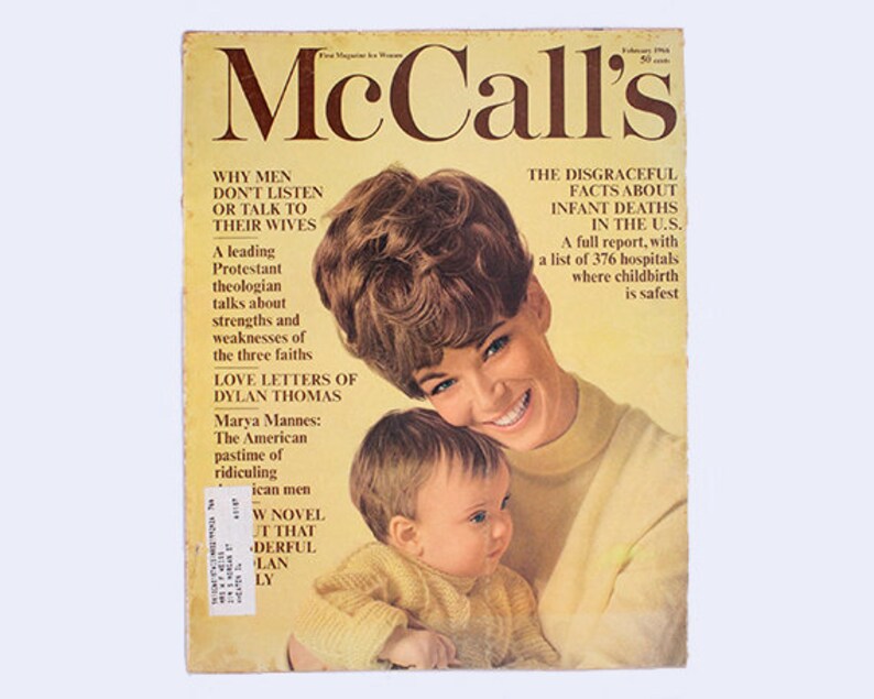 Vintage Mccall's Magazine February 1966 Dylan Thomas - Etsy