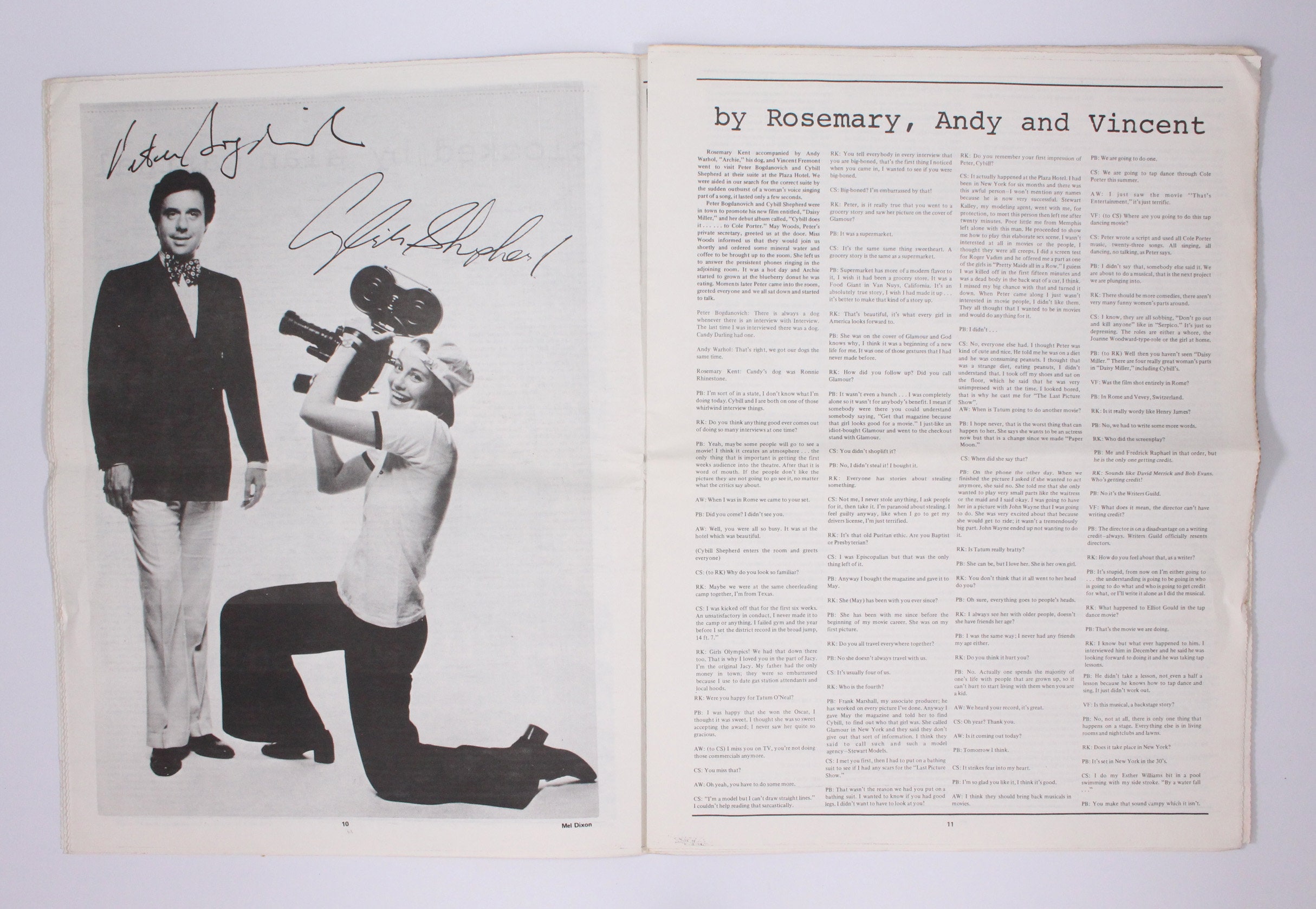 Andy Warhol's INTERVIEW Magazine June 74 CYBILL SHEPHERD - Etsy