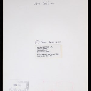 JOY DIVISION Vintage Press Photo Print 1979, Paul Slattery - Etsy