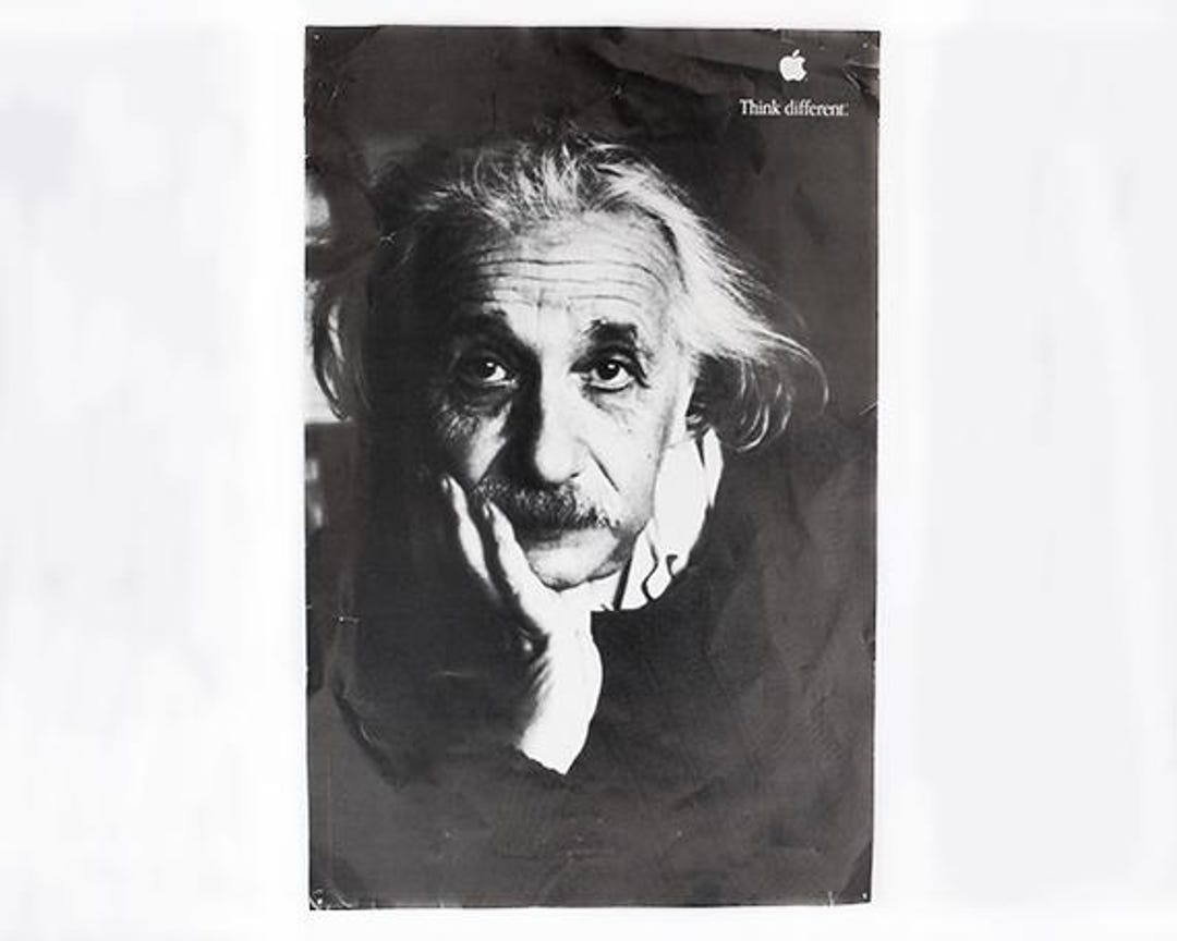 ALBERT EINSTEIN 'think Different' Apple Computers Poster 2000 - Etsy