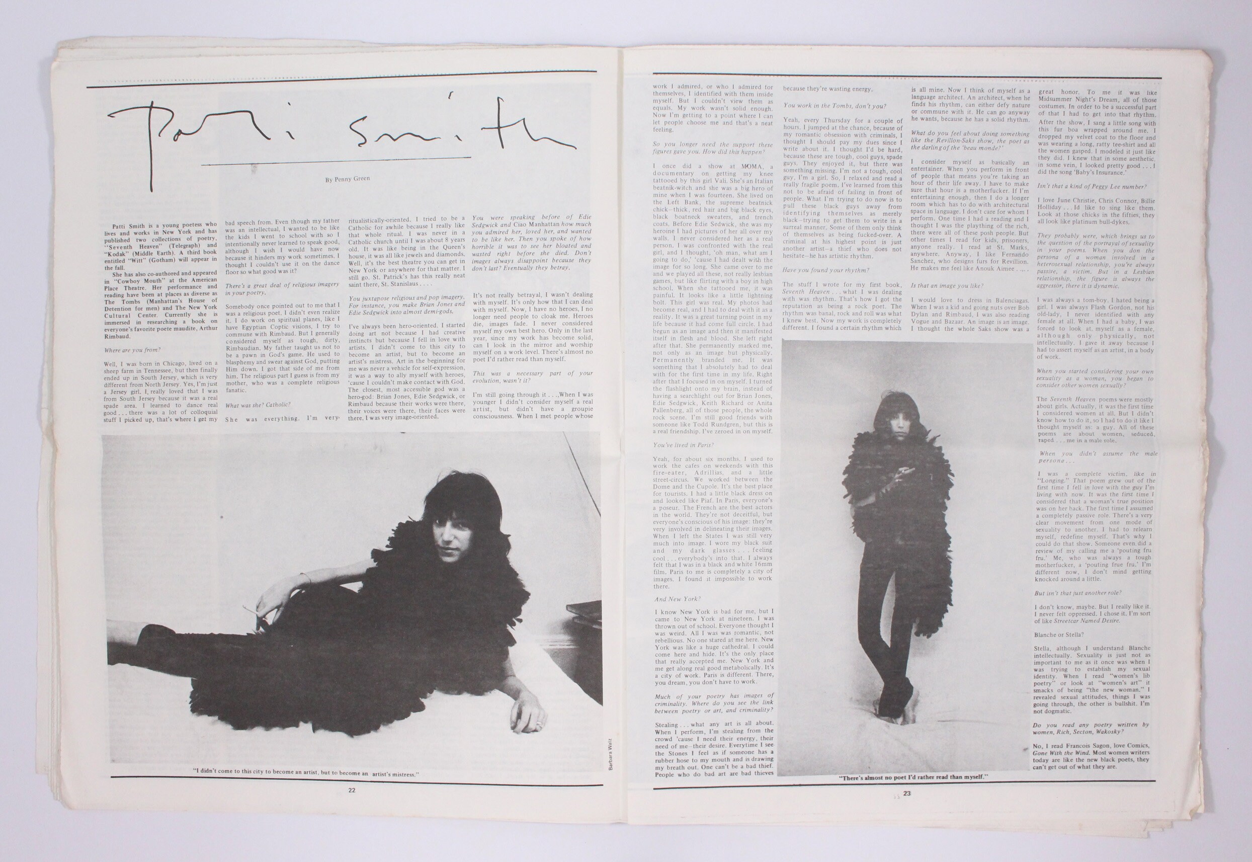 Andy Warhol's INTERVIEW Magazine, October 73, LAUREN HUTTON Cover Patti ...