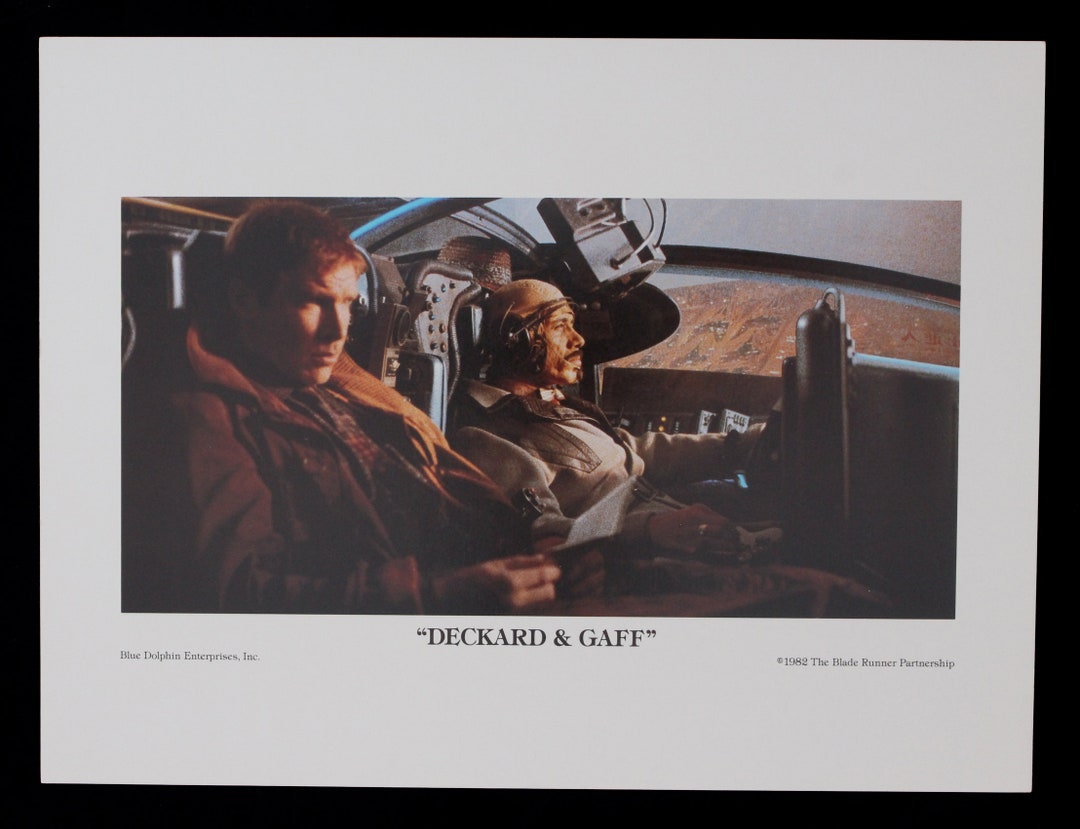 BLADE RUNNER, 'deckard & Gaff' Original Art Print 1982 RARE - Etsy