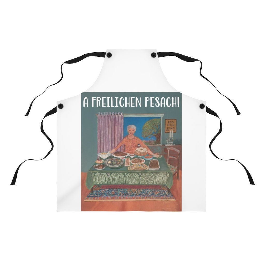 Pesach Illustrated Apron Passover Home Decor Apron Passover Gift Idea A ...