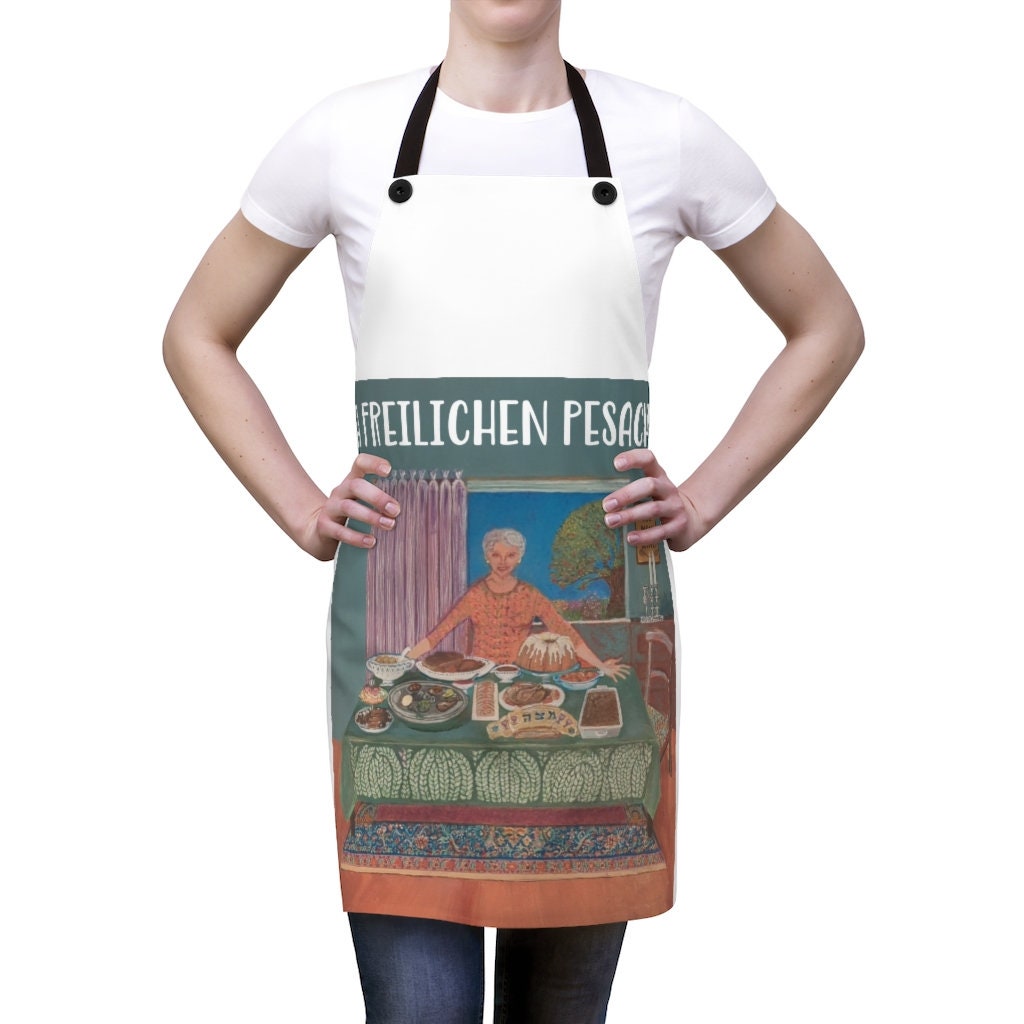 Pesach Illustrated Apron Passover Home Decor Apron Passover Gift Idea A ...