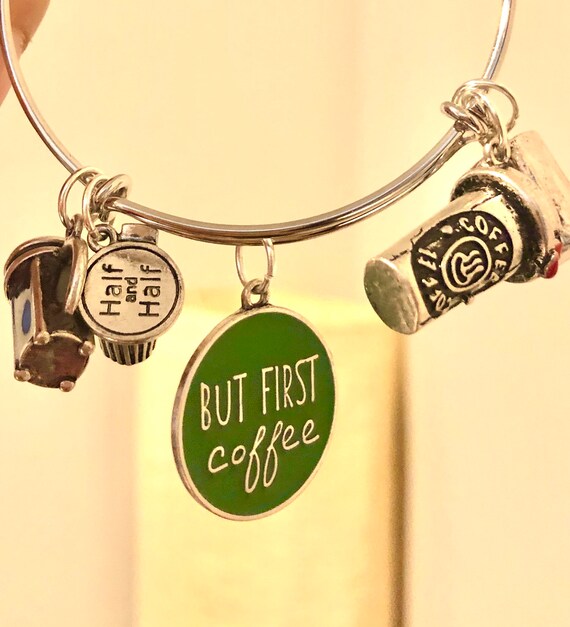 BUT FIRST COFFEE coffee charms coffee lover french press | Etsy