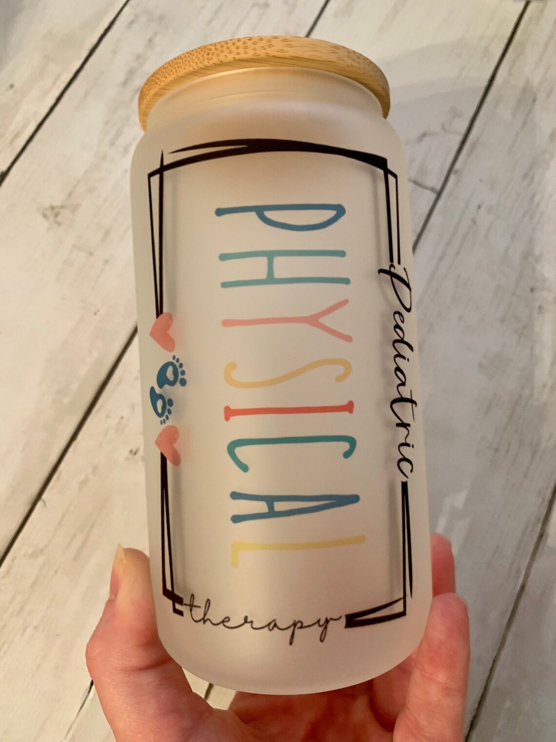 Pediatric Physical Therapy Iced Coffee Glass, Pediatric PT Gift, Peds ...