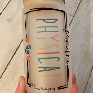 Pediatric Physical Therapy Iced Coffee Glass, Pediatric PT Gift, Peds ...