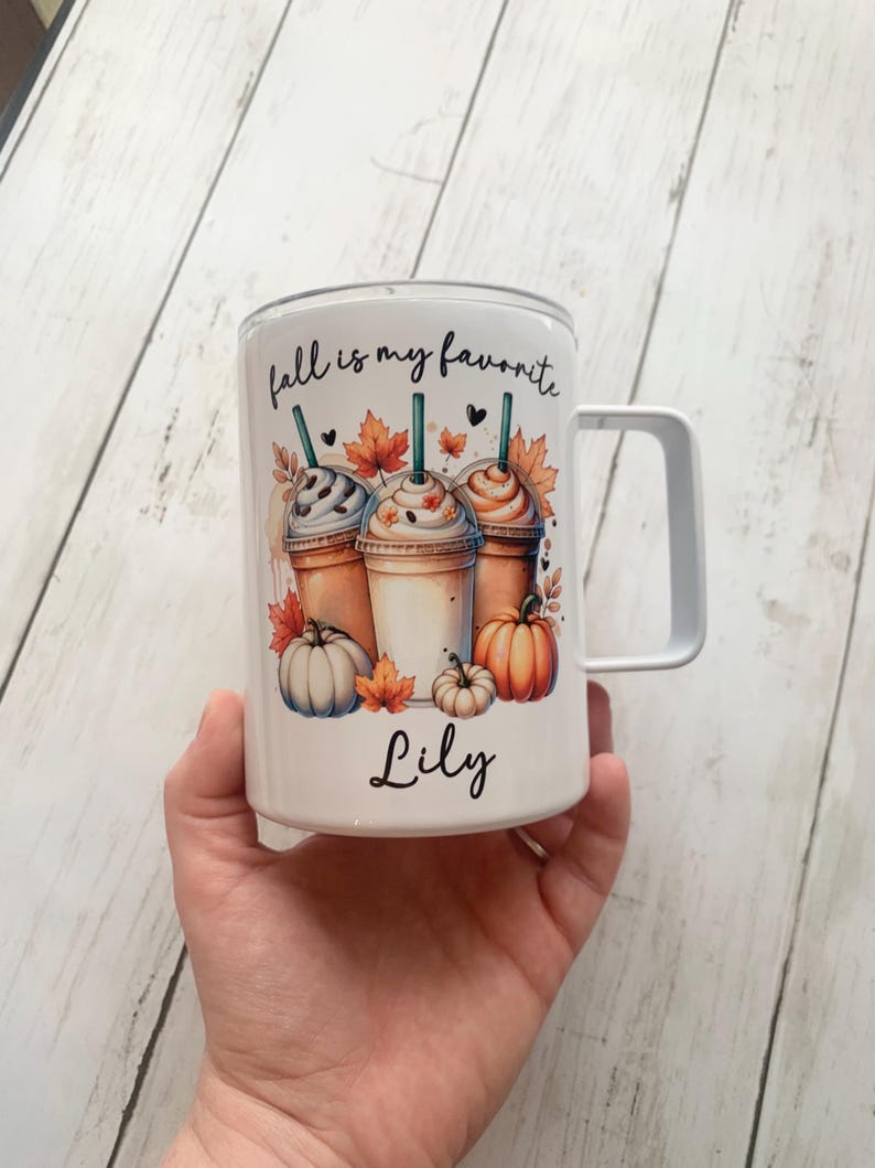 Autumn Coffee Mug, Fall Insulated Coffee Cup for Fall, Fall Pumpkins ...