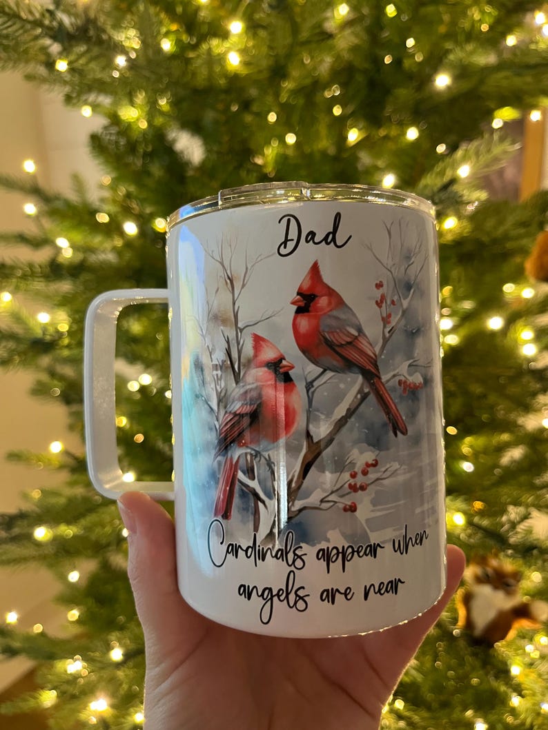 Red Bird Insulated Coffee Mug | Angels Appear When Cardinals Are Near ...