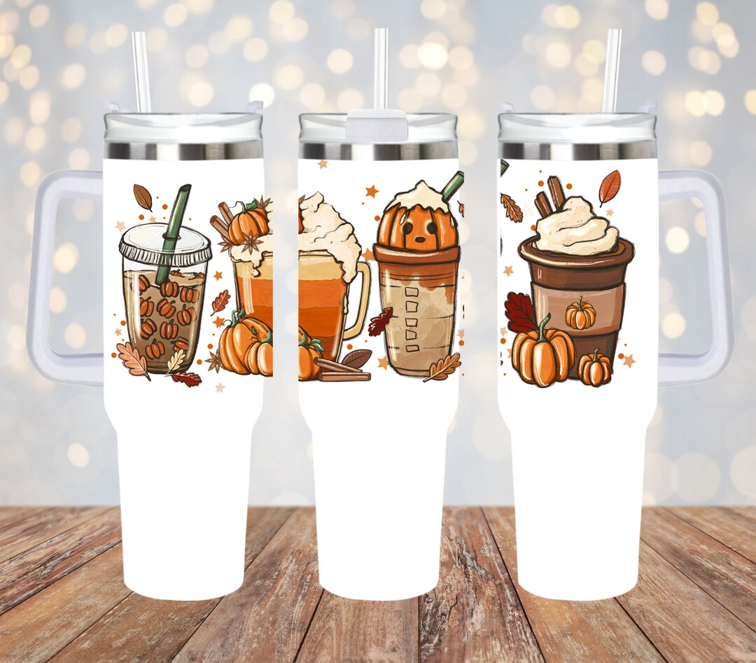 Fall Pumpkin 40 Oz Quencher, 40oz Tumbler With Screw on Lid and a Straw ...