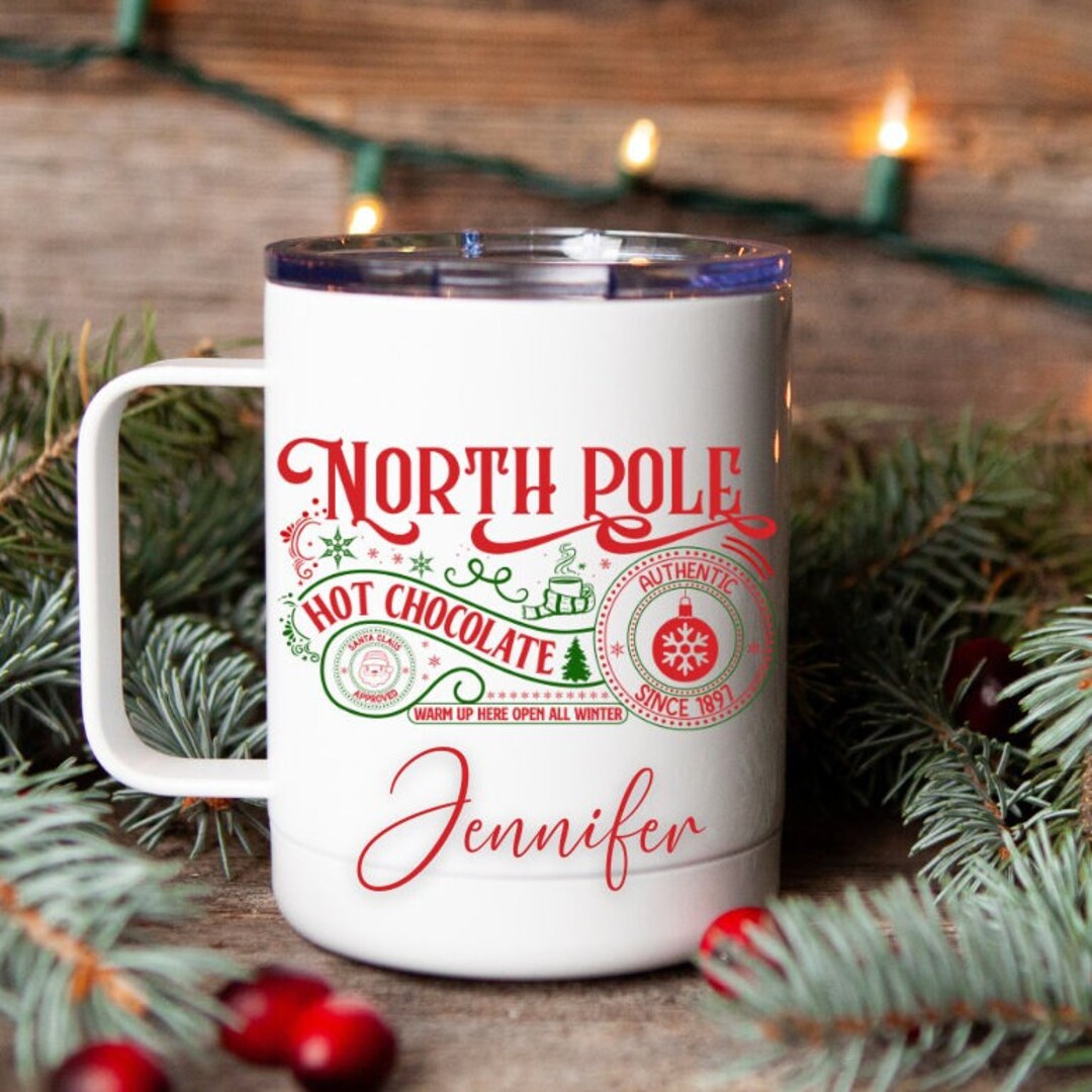 Hot Chocolate Coffee Mug, Hot Cocoa Holiday Mug, Cutsom Hot Chocoalte ...