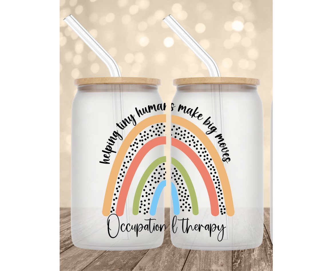 Occupational Therapy Frosted Glass Tumbler, Occupational Therapy Iced ...