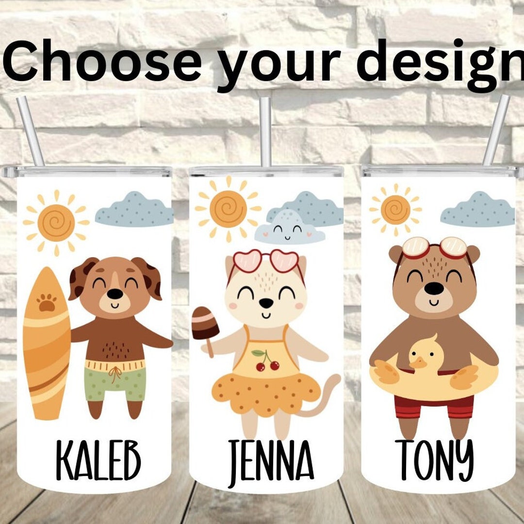 Tumbler for Kids, Personalized Tumbler for Kids, Kid Tumbler Beach ...