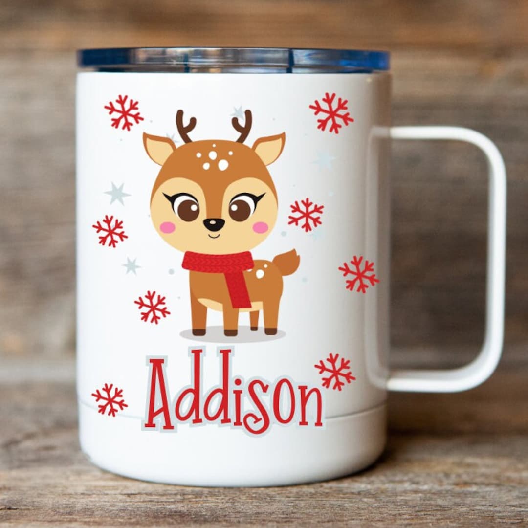 Custom Kid's Hot Cocoa Mug, Christmas Kid's Personalized Hot Cocoa Mug ...