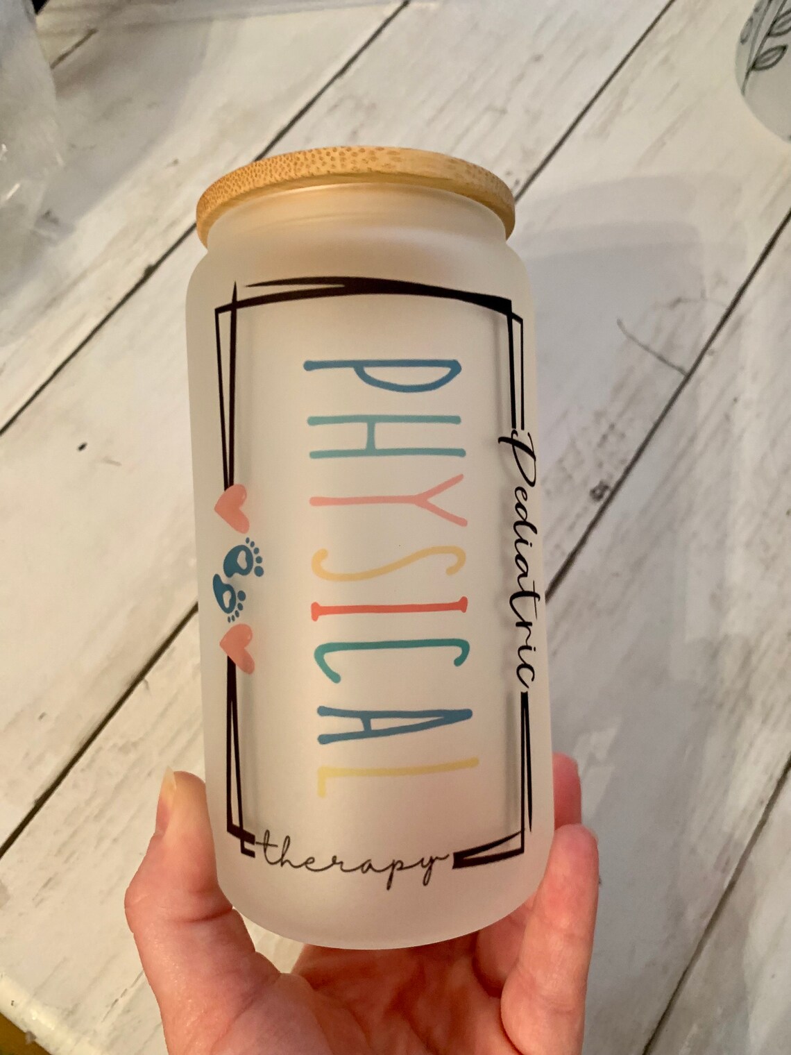 Pediatric Physical Therapy Iced Coffee Glass, Pediatric PT Gift, Peds ...