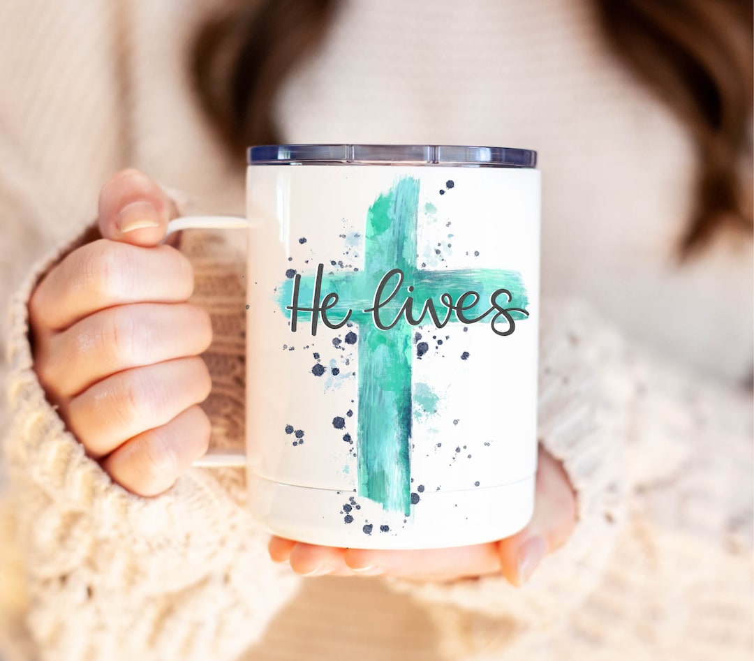 Christian Coffee Mug Christian Inspirational Coffee Mug Christian Cross Coffee Mug Easter