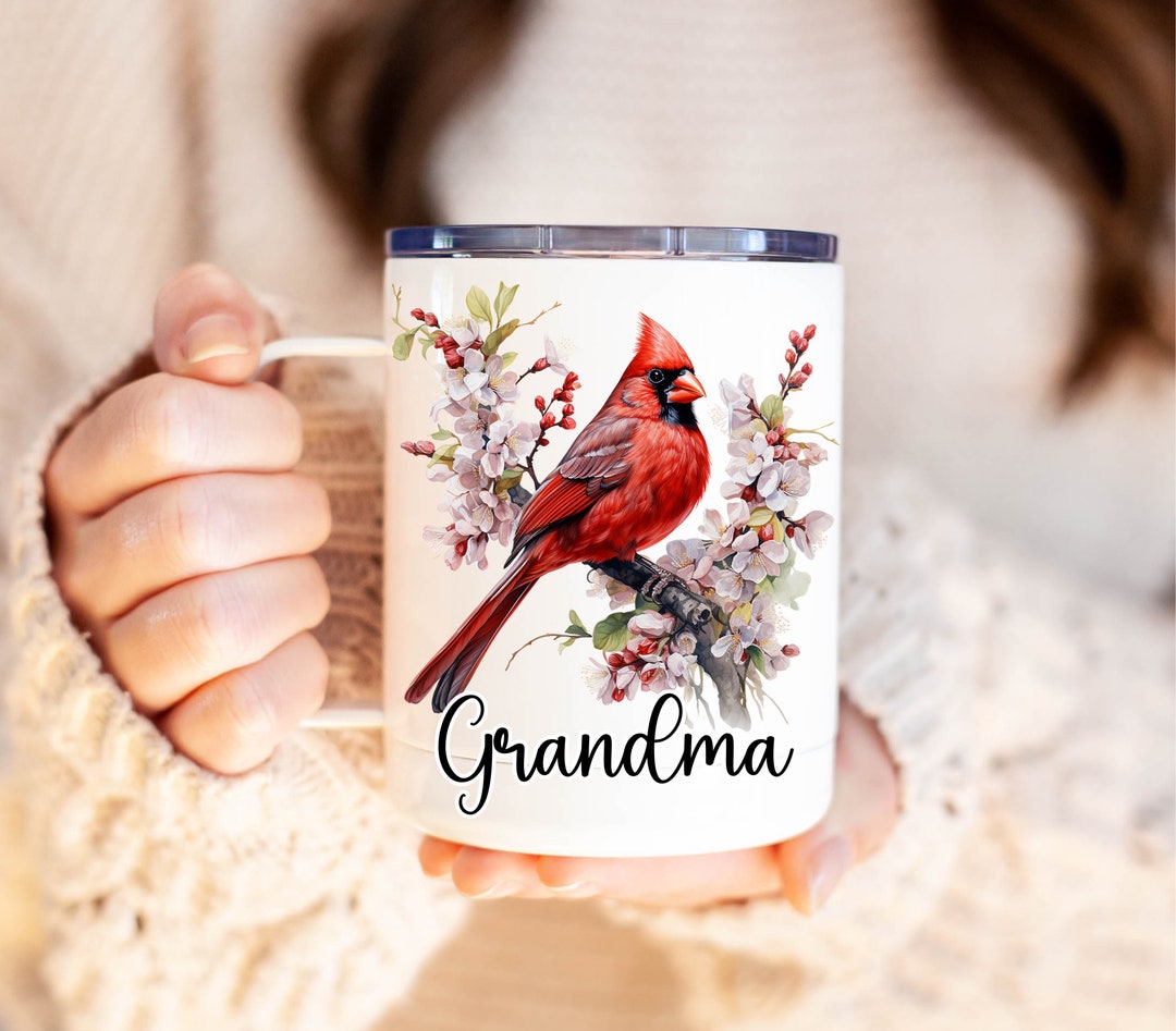 Cardinal Coffee Mug for Grandma, Cardinal Mug for Grandma, Grandma ...