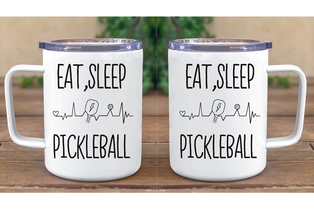 Pickleball Coffee Cup, Insulated Coffee Mug, Pickleball Gift Idea ...