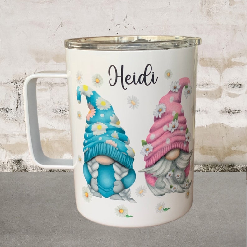 Gnome Coffee Cup, Custom Gnome Coffee Mug, Daisy Gnome Coffee Mug ...