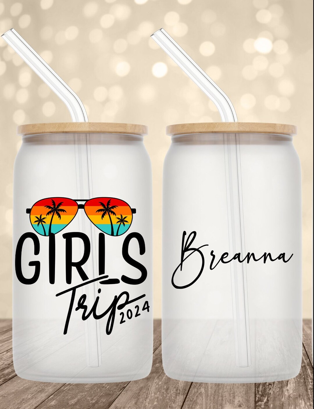 Girls Trip Iced Coffee Glass, Girls Trip Gift Idea, Iced Coffee ...