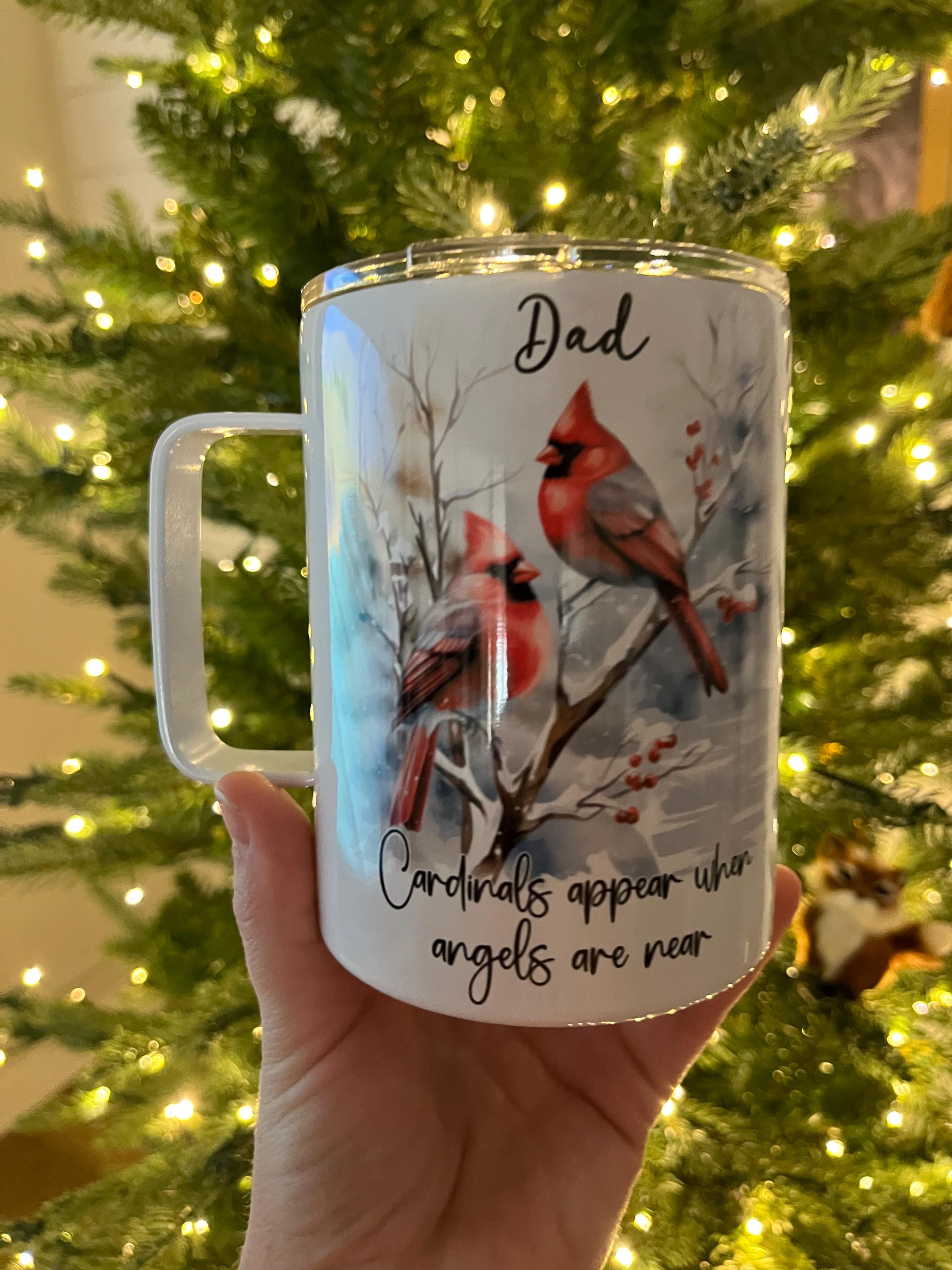 Red Bird Insulated Coffee Mug | Angels Appear When Cardinals Are Near ...