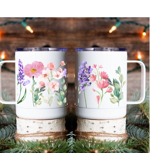 Floral Coffee Mug - Etsy
