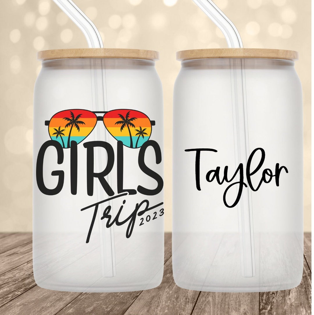 Girls Trip Iced Coffee Glass Girls Trip Gift Idea Iced - Etsy
